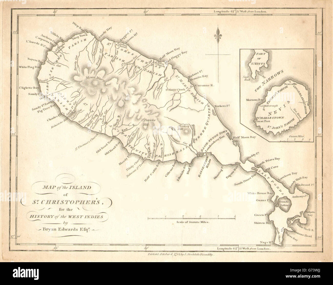 Map of nevis hi-res stock photography and images - Alamy