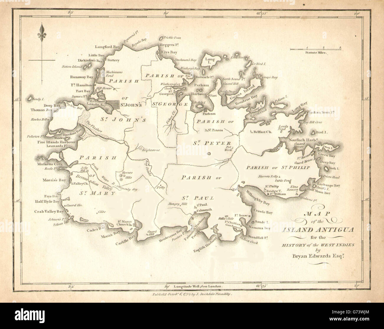 Map of antigua hi-res stock photography and images - Alamy