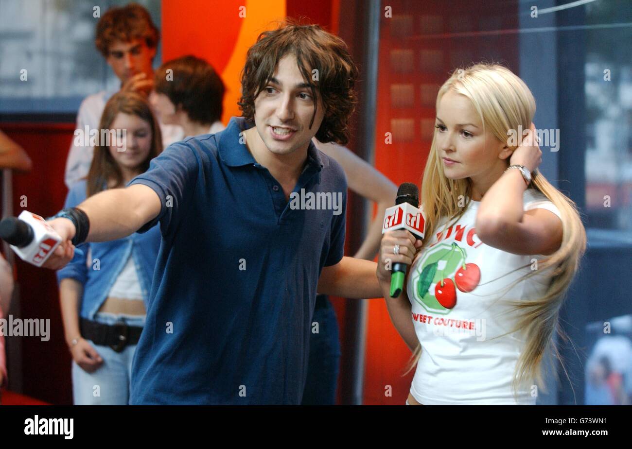 MTV presenter Alex Zane with singer and actress Jennifer Ellison during ...