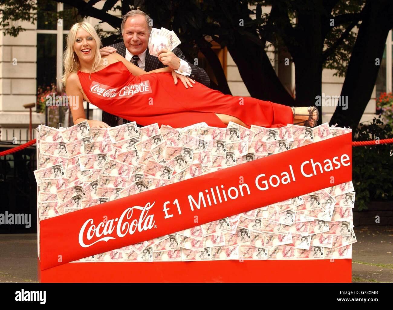 Coca Cola 1m Goal Chase Stock Photo - Alamy