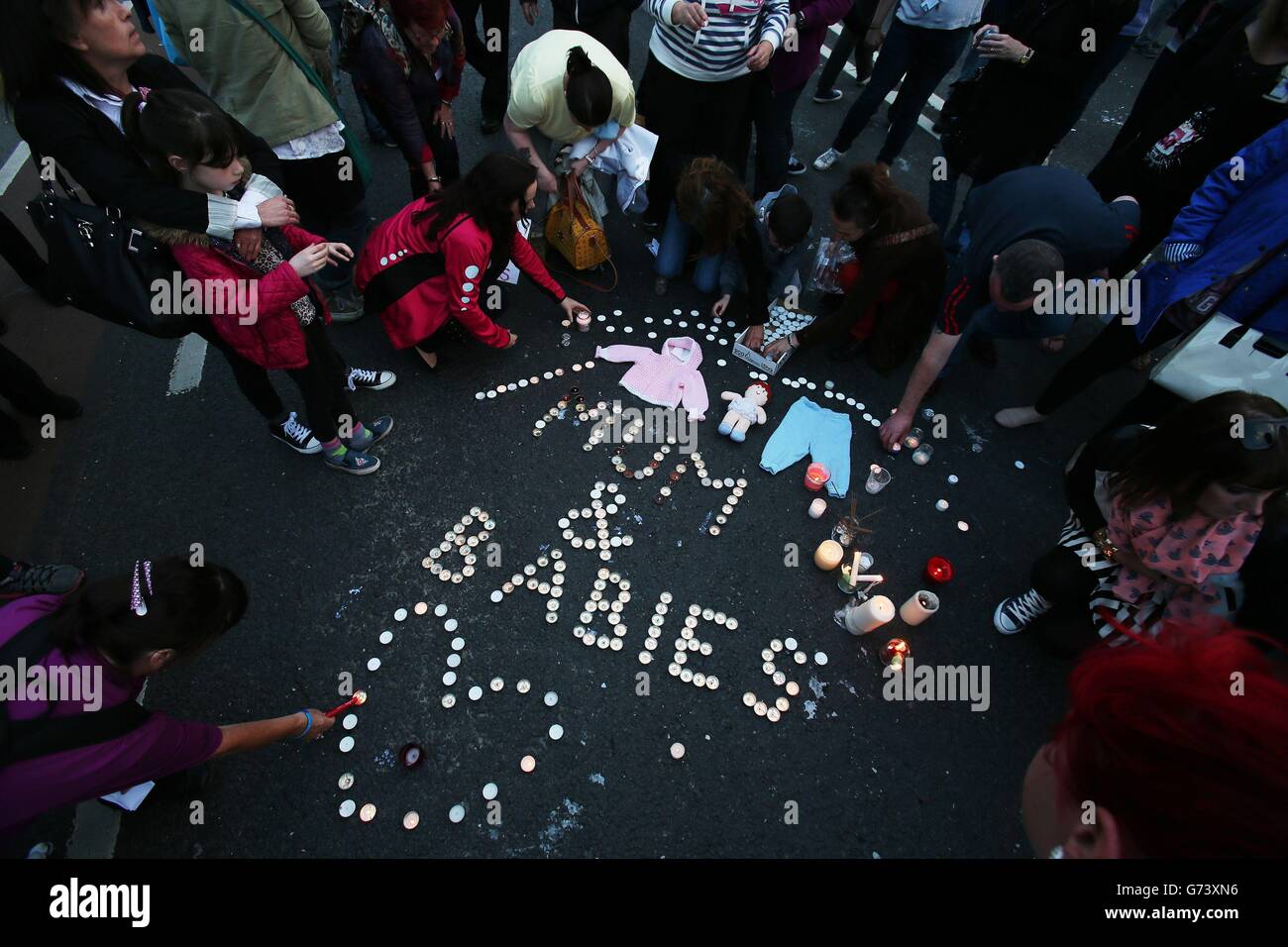 Mother and baby homes vigil Stock Photo - Alamy