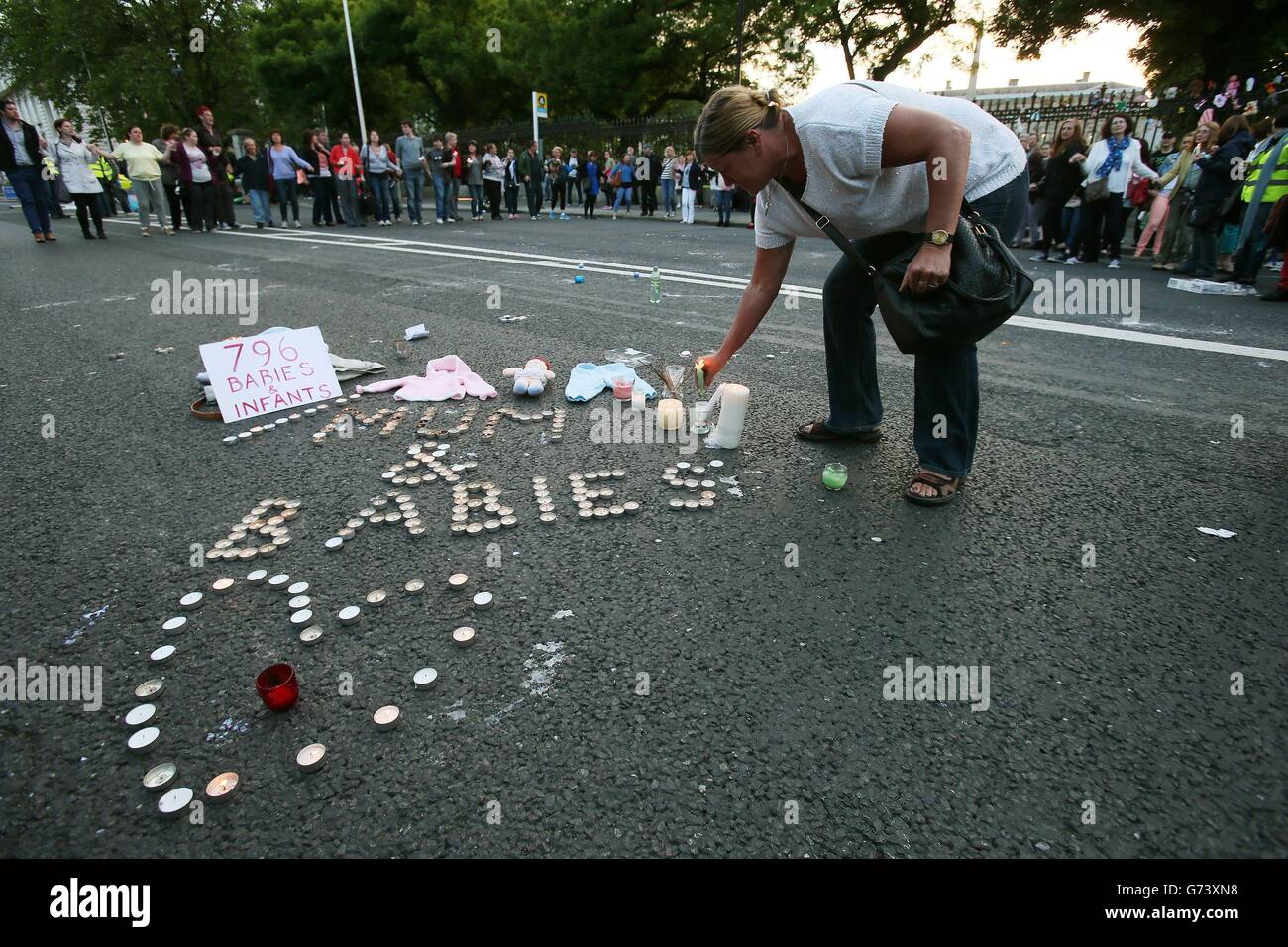 Mother and baby homes vigil Stock Photo - Alamy