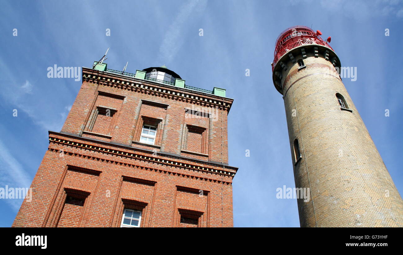 Cape Arkona lighthouse towers on the island of Rugen. Germany Stock ...