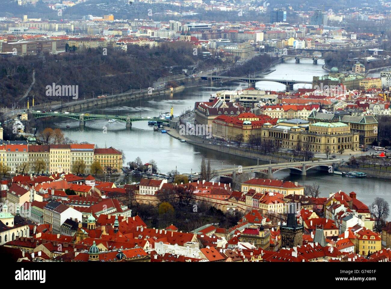 Prague. A generic aerial view of Prague Stock Photo - Alamy