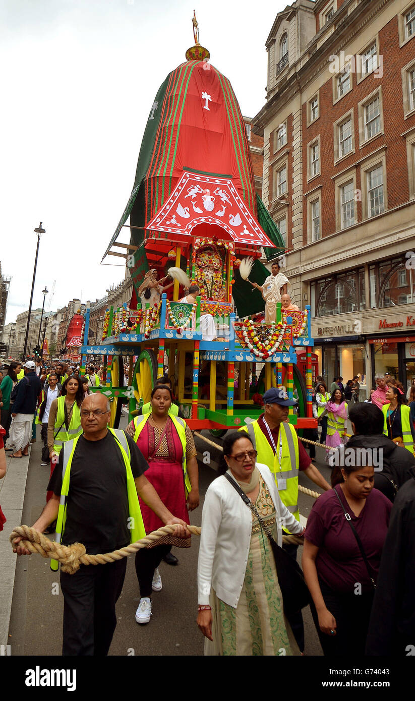 Hare Krishna Ratha-yatra festival in London Stock Photo - Alamy