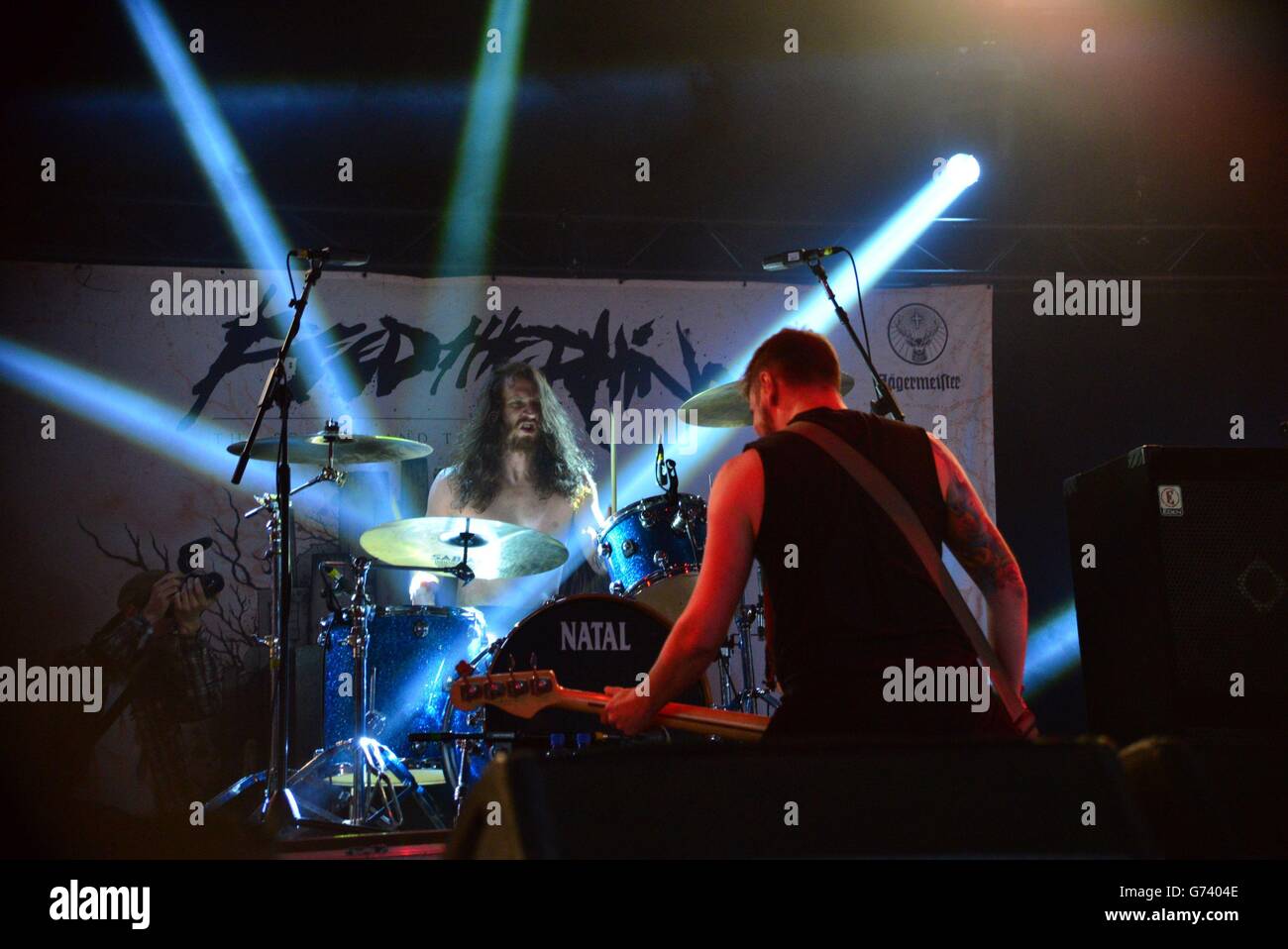 Chris Kybert and Oz Craggs (right) of Feed The Rhino perform during day ...