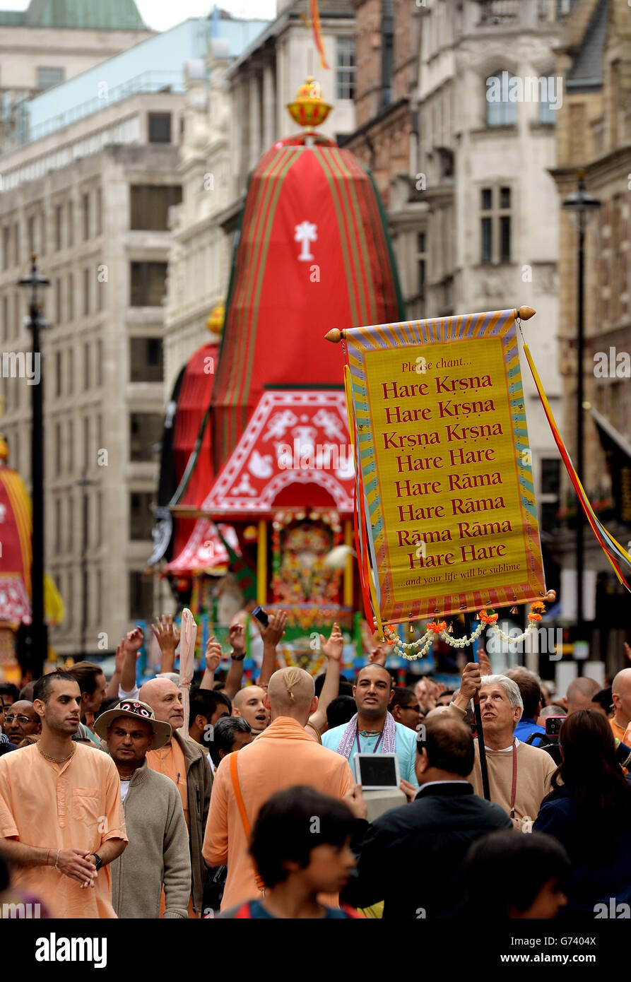 Hare Krishna Ratha-yatra festival in London Stock Photo - Alamy