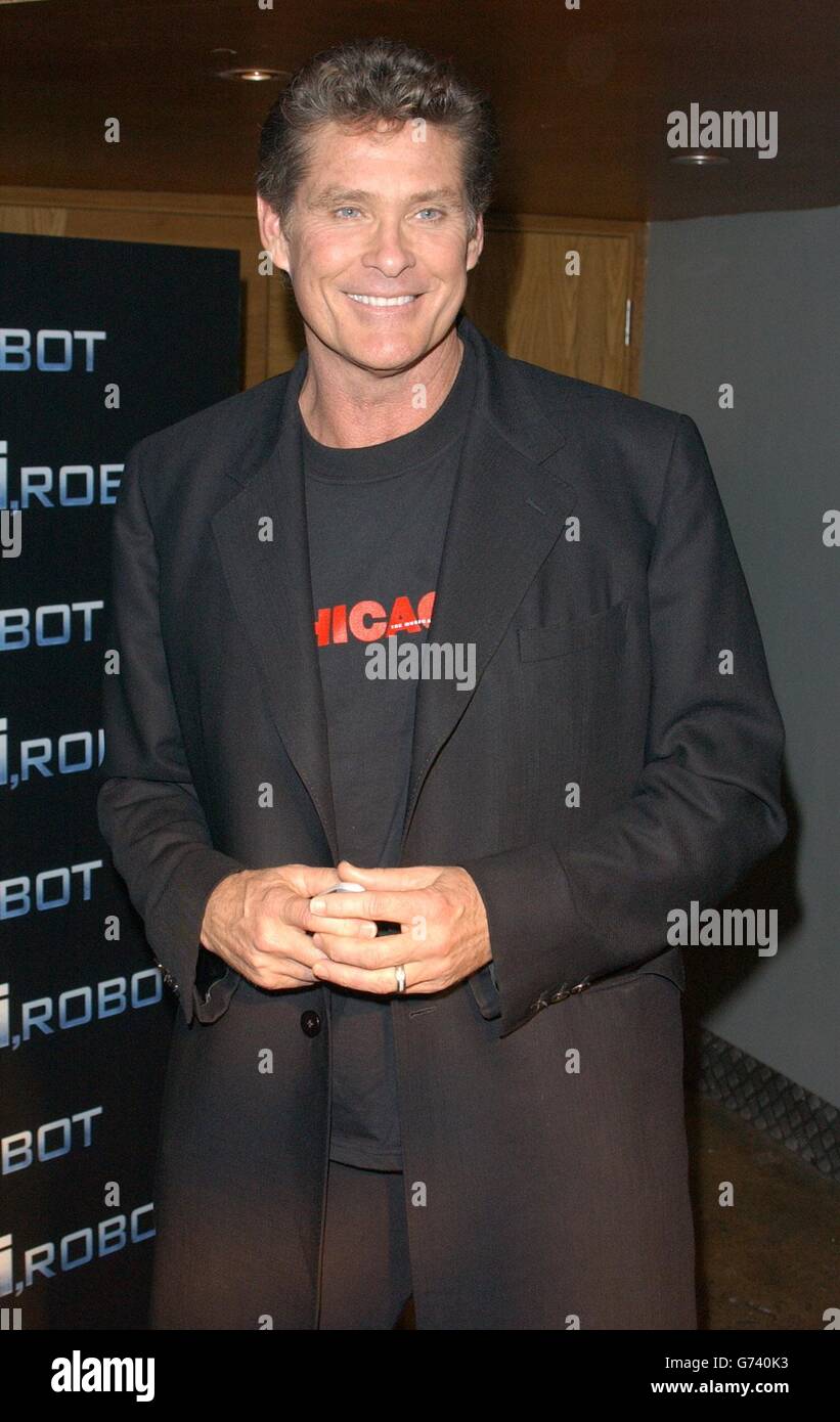 David Hasselhoff I, Robot premiere Stock Photo - Alamy