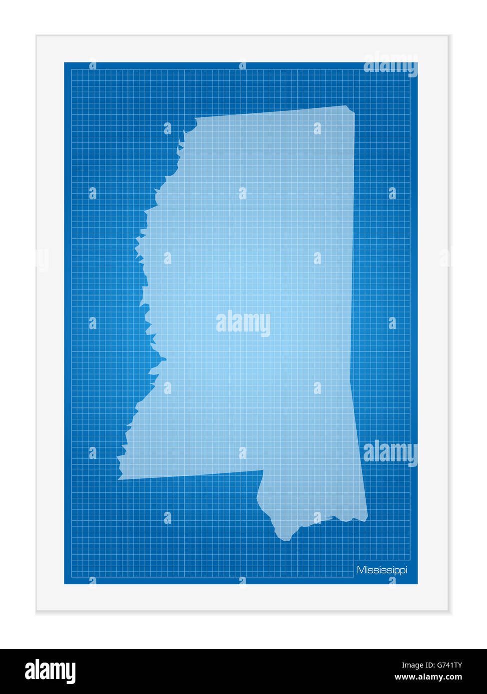 Mississippi on usa map map Cut Out Stock Images & Pictures - Alamy