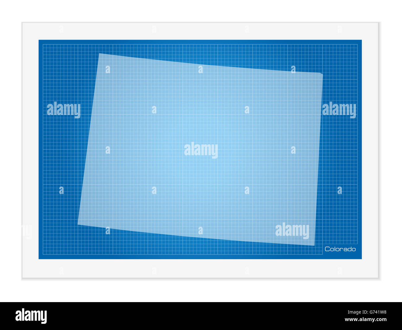 Colorado on blueprint on a white background Stock Photo - Alamy