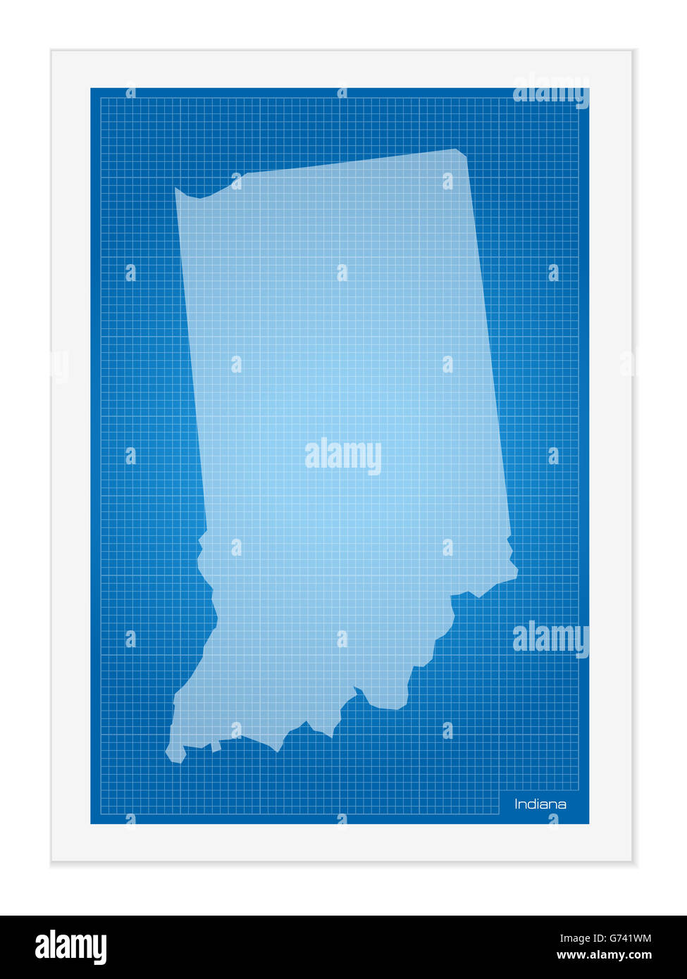 White indiana map hi-res stock photography and images - Alamy