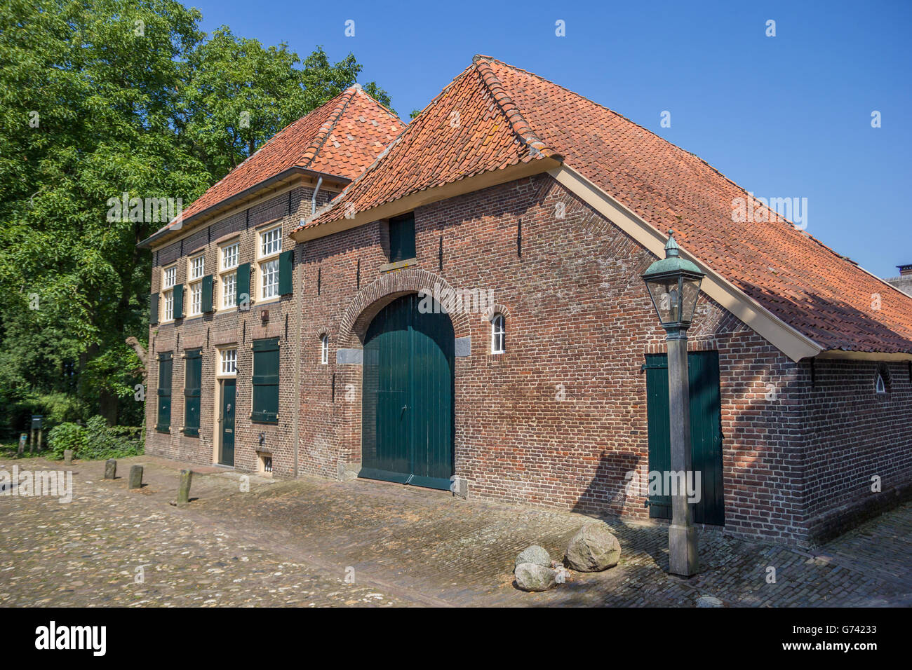 Old farm in historical village Bronkhorst, The Netherlands Stock Photo ...