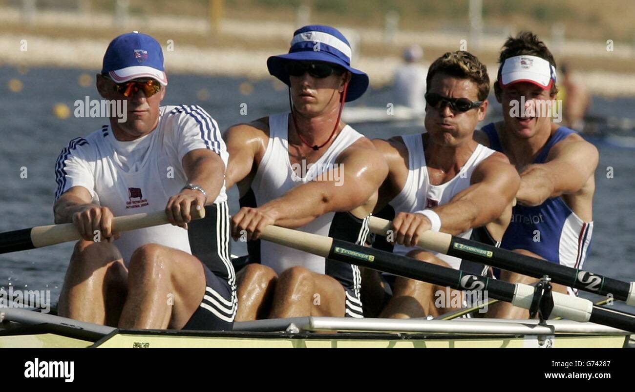 Great Britains Mens Four Rowing Team From Left Matthew Pinsent High ...