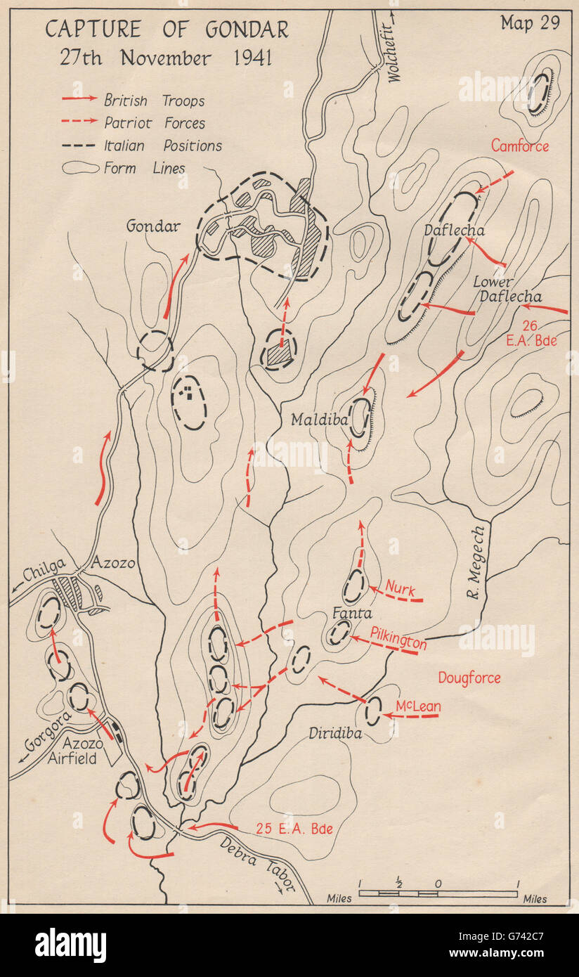 WW2 EAST AFRICAN CAMPAIGN. Capture of Gondar 27 November 1941. Ethiopia ...