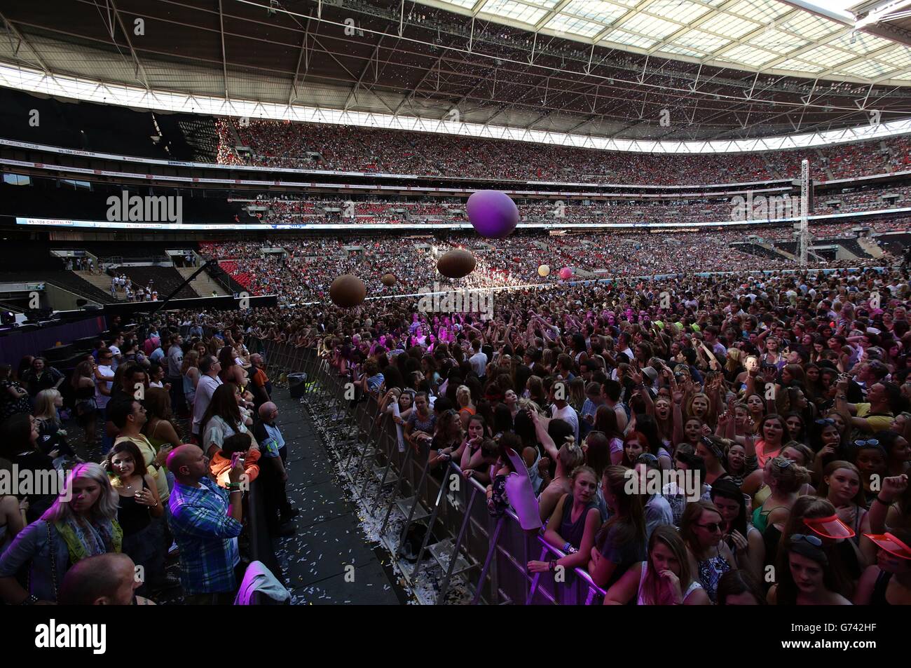 Giant inflatables above crowd capital fms summertime ball wembley ...