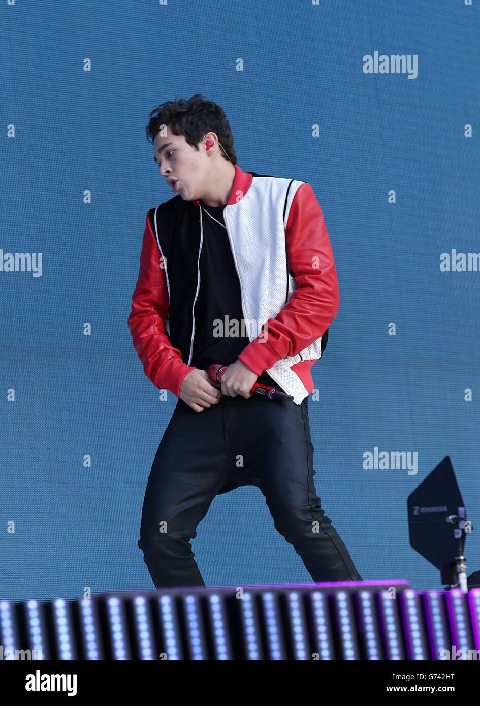 Austin Mahone during Capital FM's Summertime Ball at Wembley Stadium ...