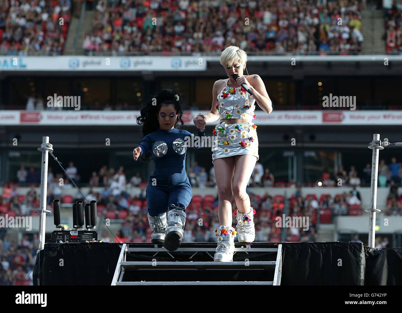 Miley Cyrus performs during Capital FM's Summertime Ball at Wembley ...