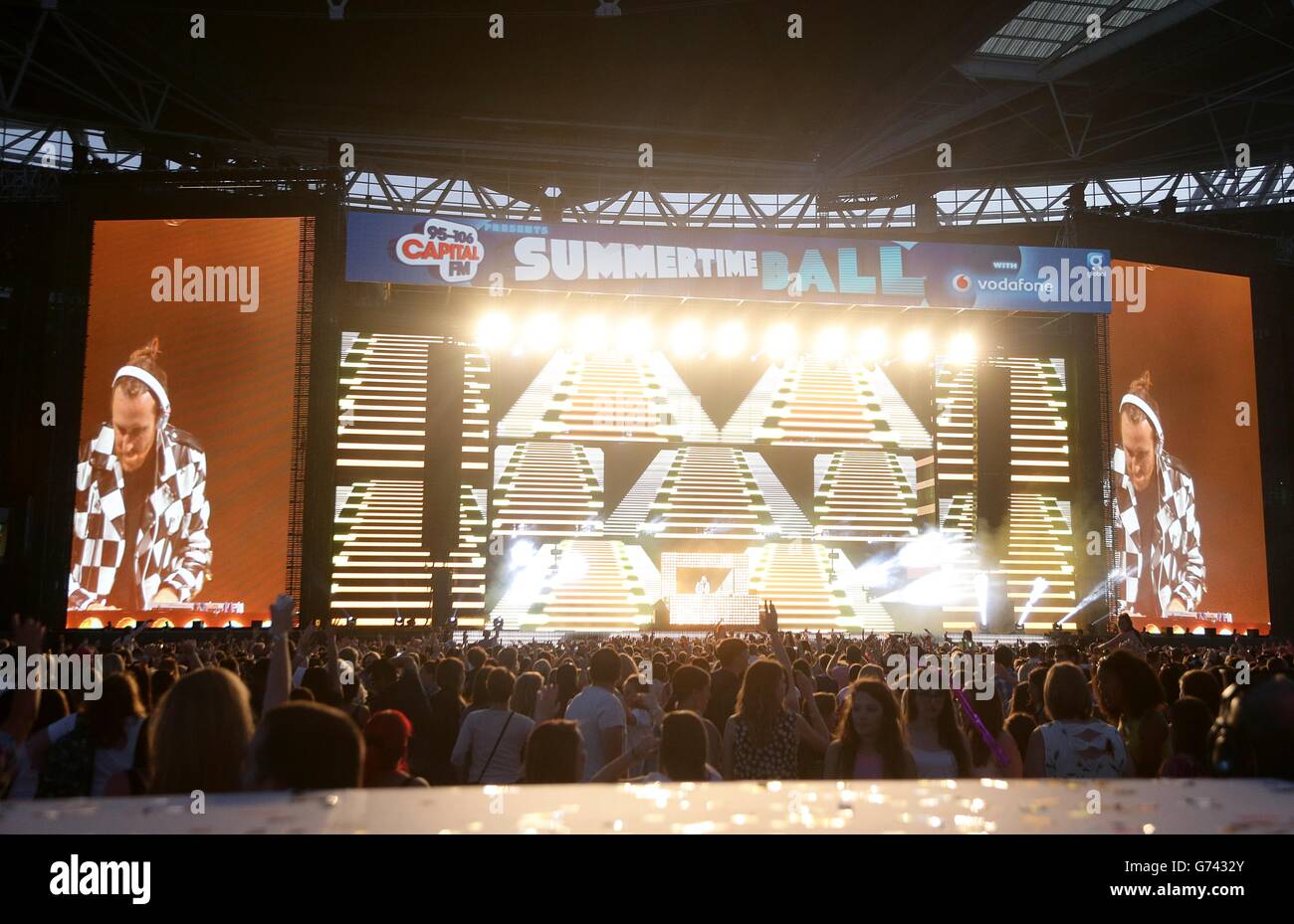 David guetta during capital fms summertime ball at wembley stadium hi ...