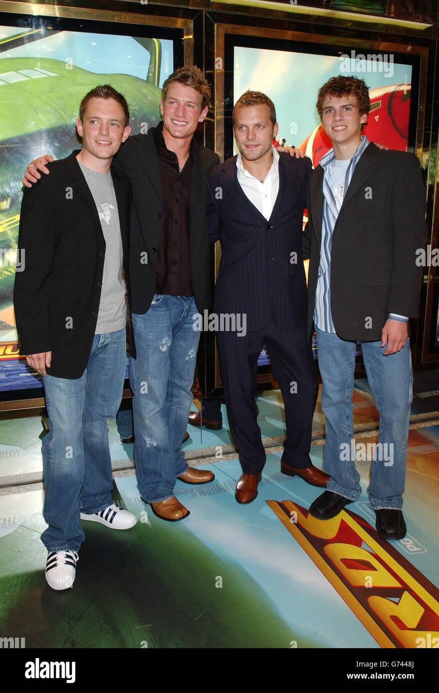 (From left to right) stars of the film Dominic Colenso, Philip ...