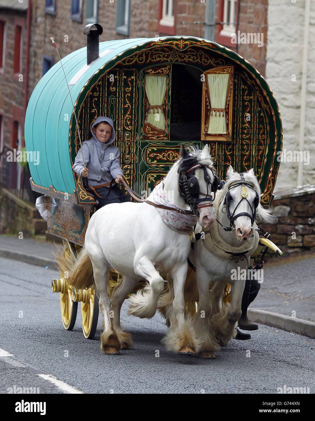 People arrive for the start of the Appleby Horse Fair, the annual ...