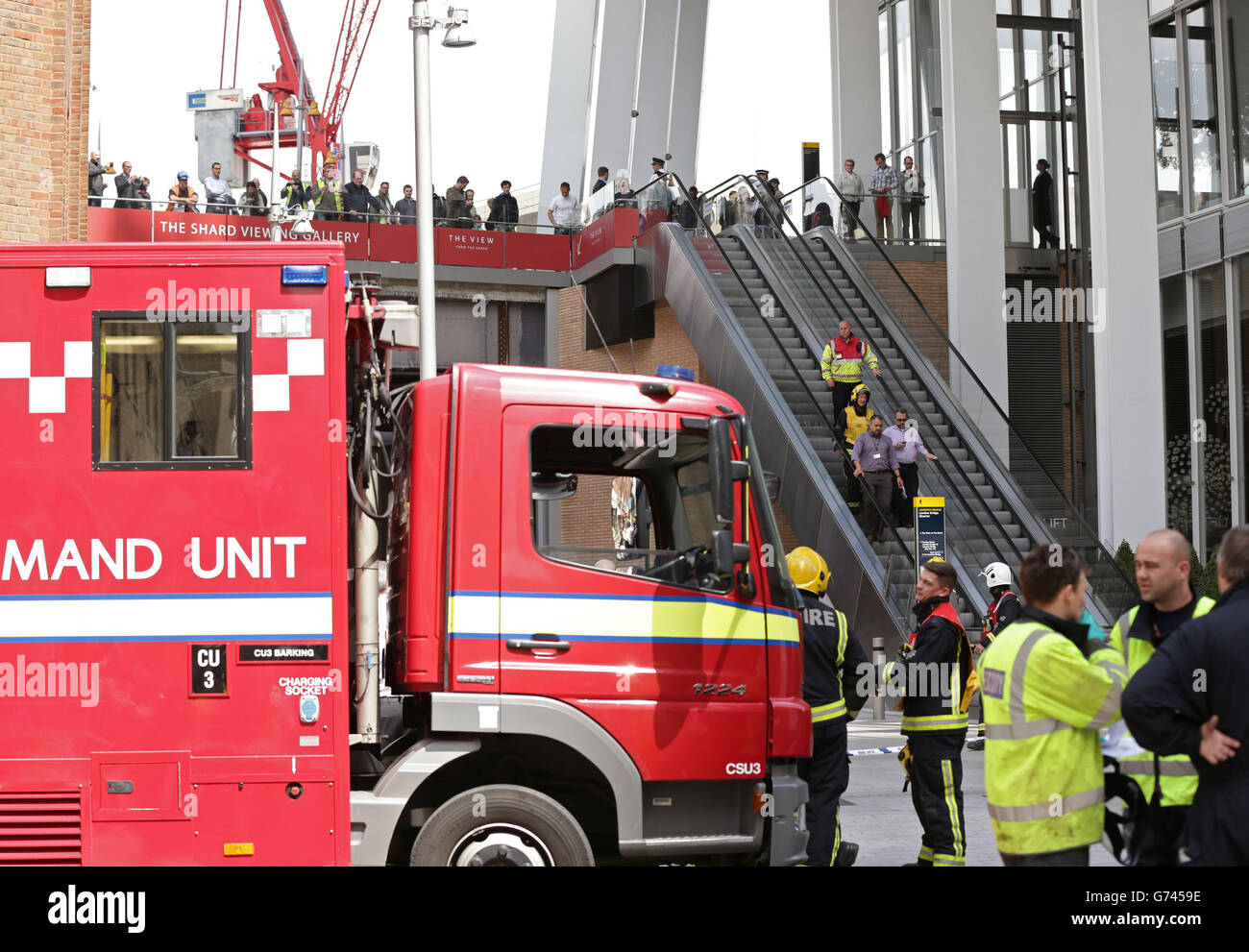 The London Fire Brigade (LFB) at the Shard, Europe's tallest building ...