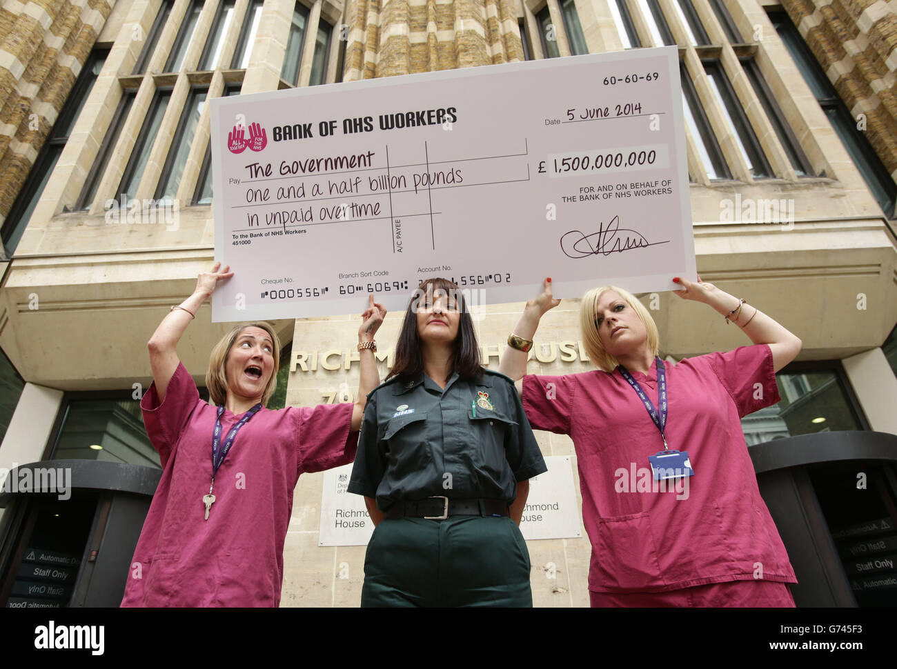 (left to right) Health workers Sabrina Duff, Christine Tanner and Lucy ...