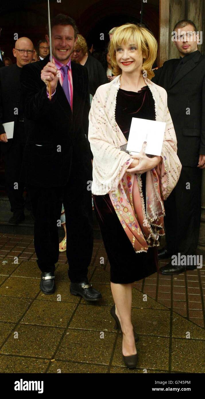 Actress jane horrocks followed by her partner nick vivian hi-res stock ...