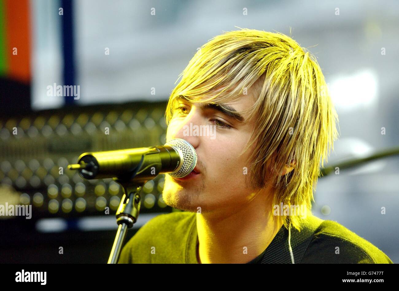 Charlie Simpson from pop group Busted, sports a new haircut during ...