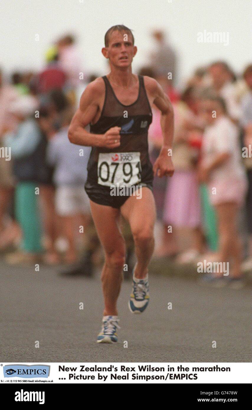 New Zealand's Rex Wilson in the marathon ... Picture by Neal Simpson ...