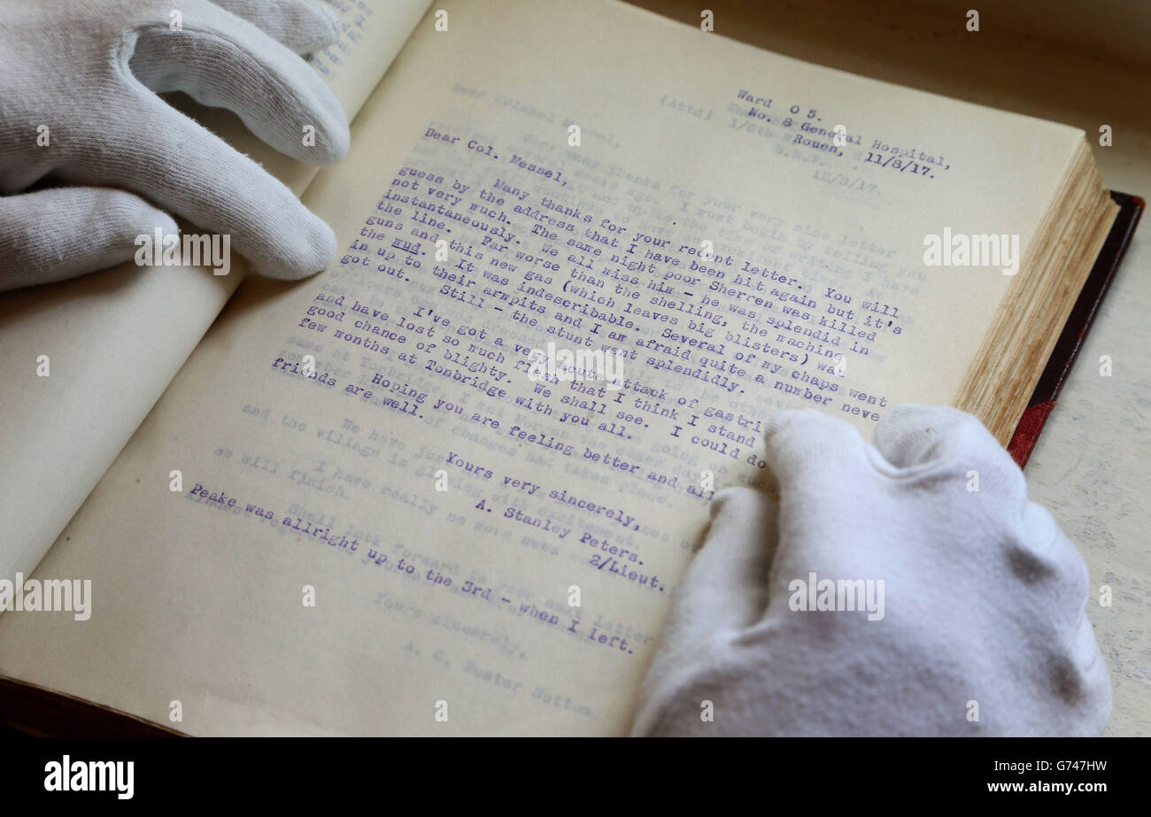 WW1 letters from front go on show Stock Photo - Alamy