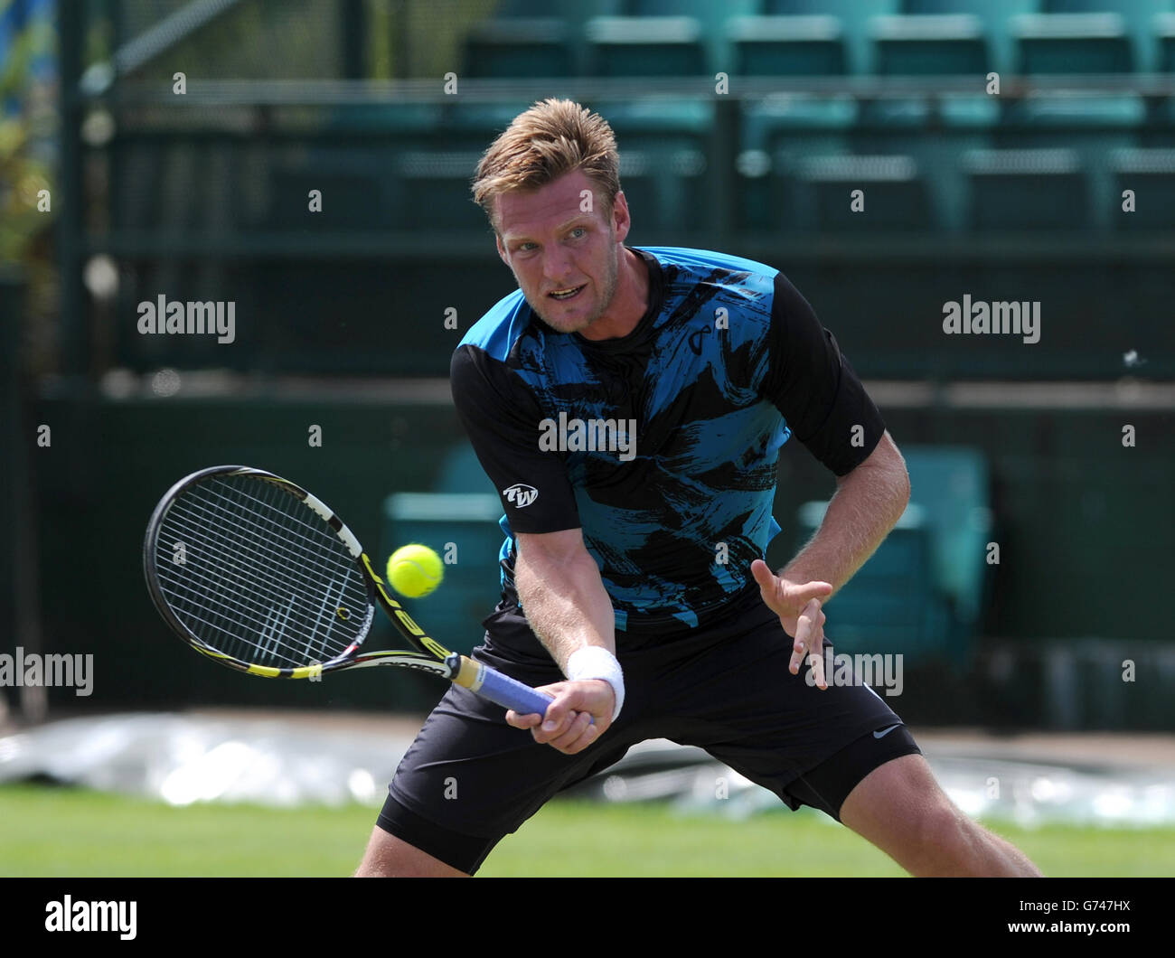 Australia's Samuel Groth in action against USA's Rajeev Ram during the ...
