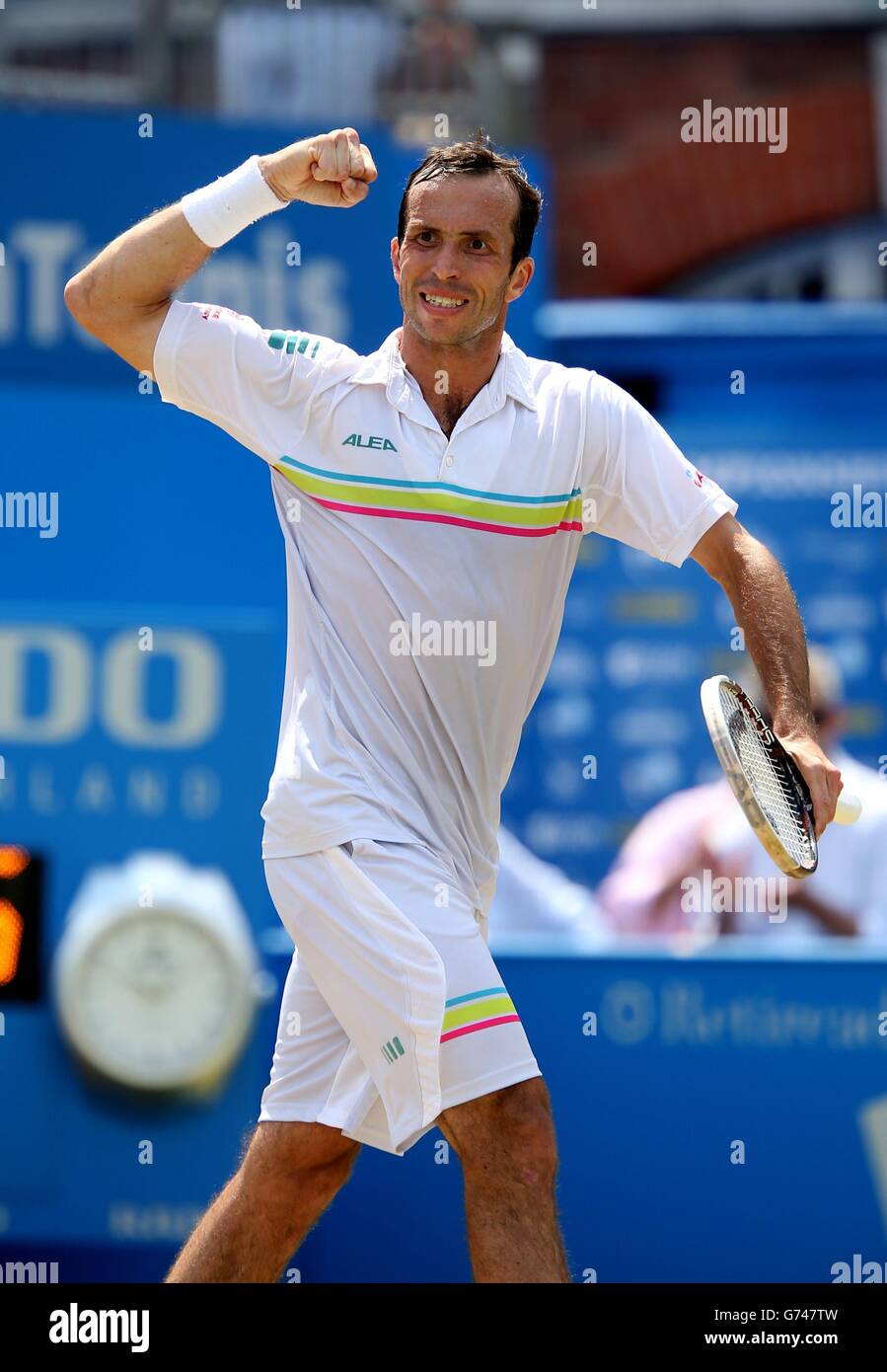 Radek Stepanek celebrates during his match against Kevin Anderson ...
