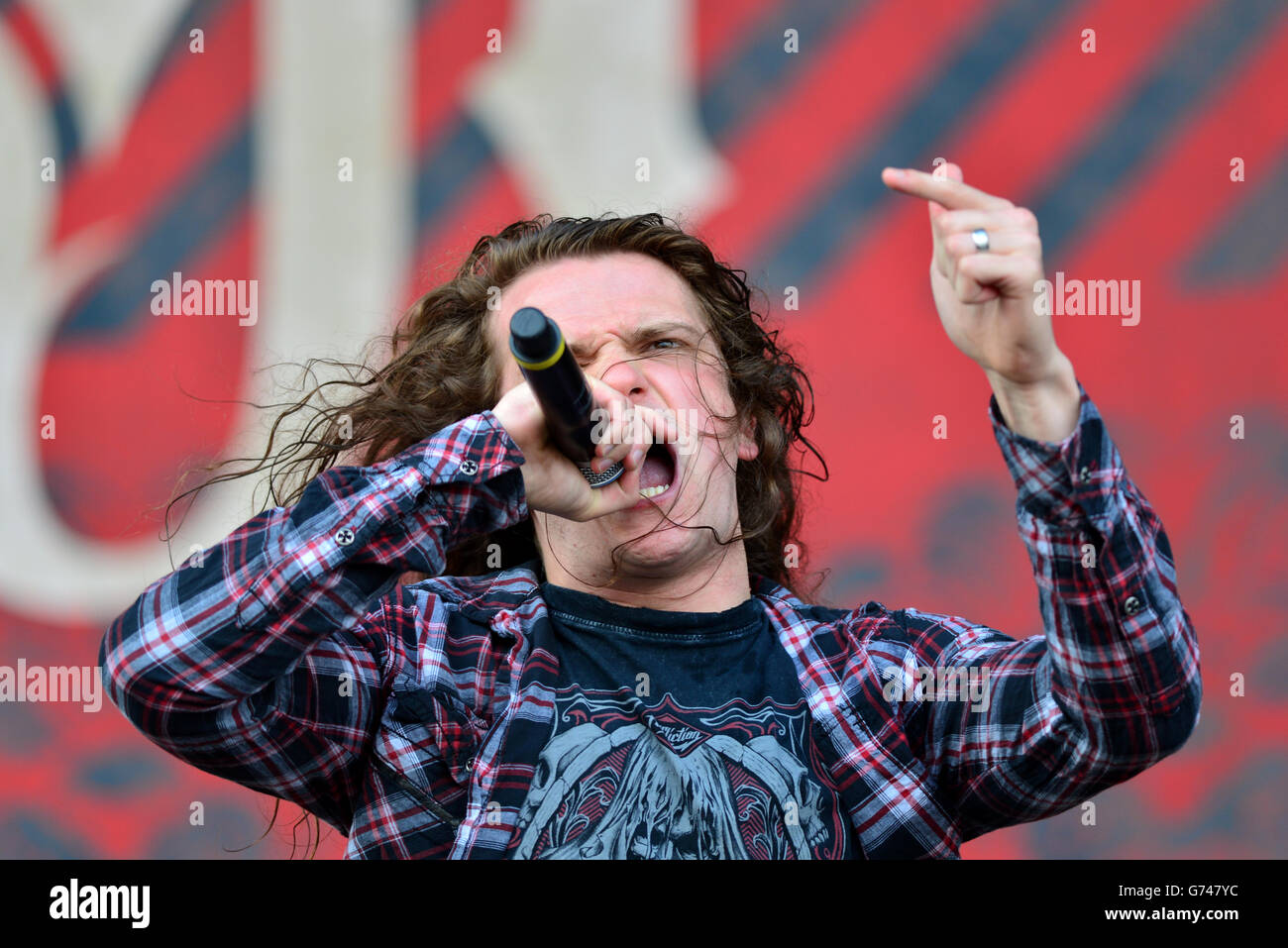Levi Benton of Miss May I performs during day one of the 2014 Download ...