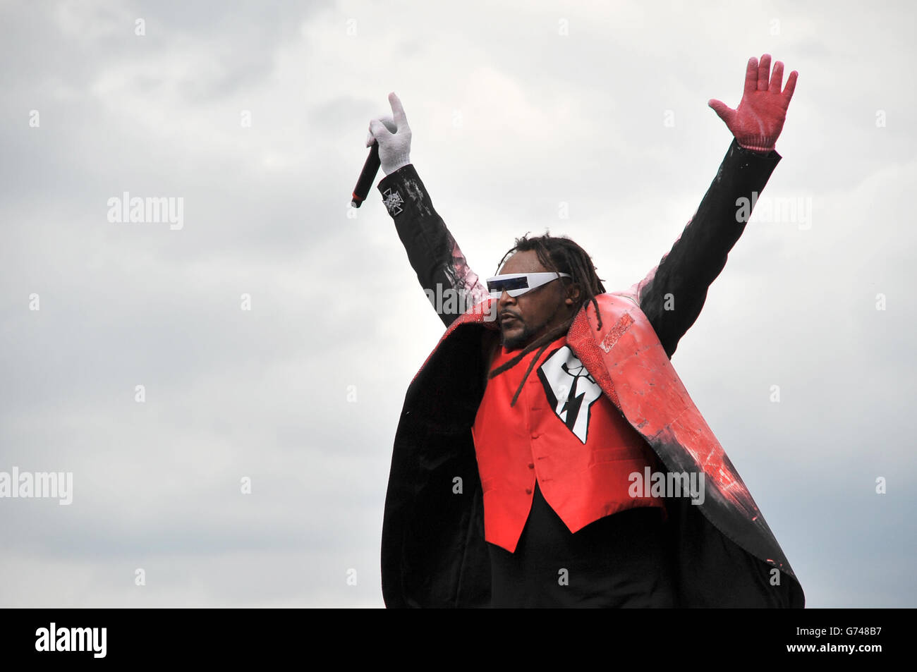 Benji Webbe of Skindred performs during day one of the 2014 Download ...