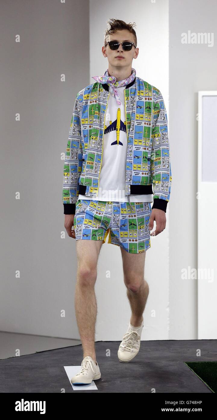 Models appear on the catwalk during a presentation by Kit Neale on day ...