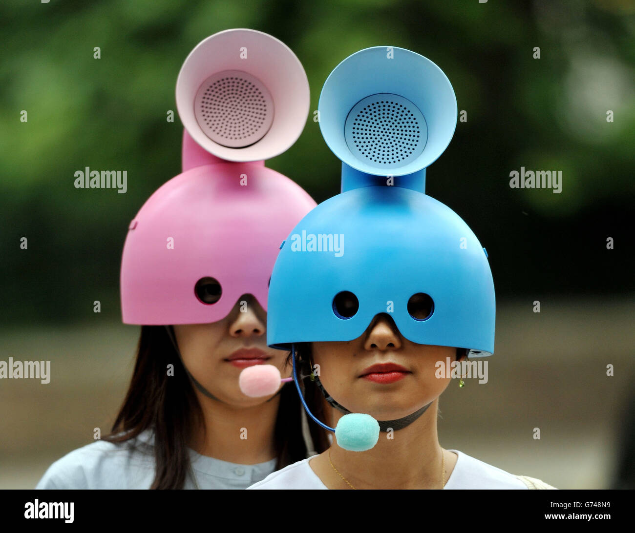 Graduate Tomomi Sayuda (right) and her colleague Yukyung Lee wear 'The ...