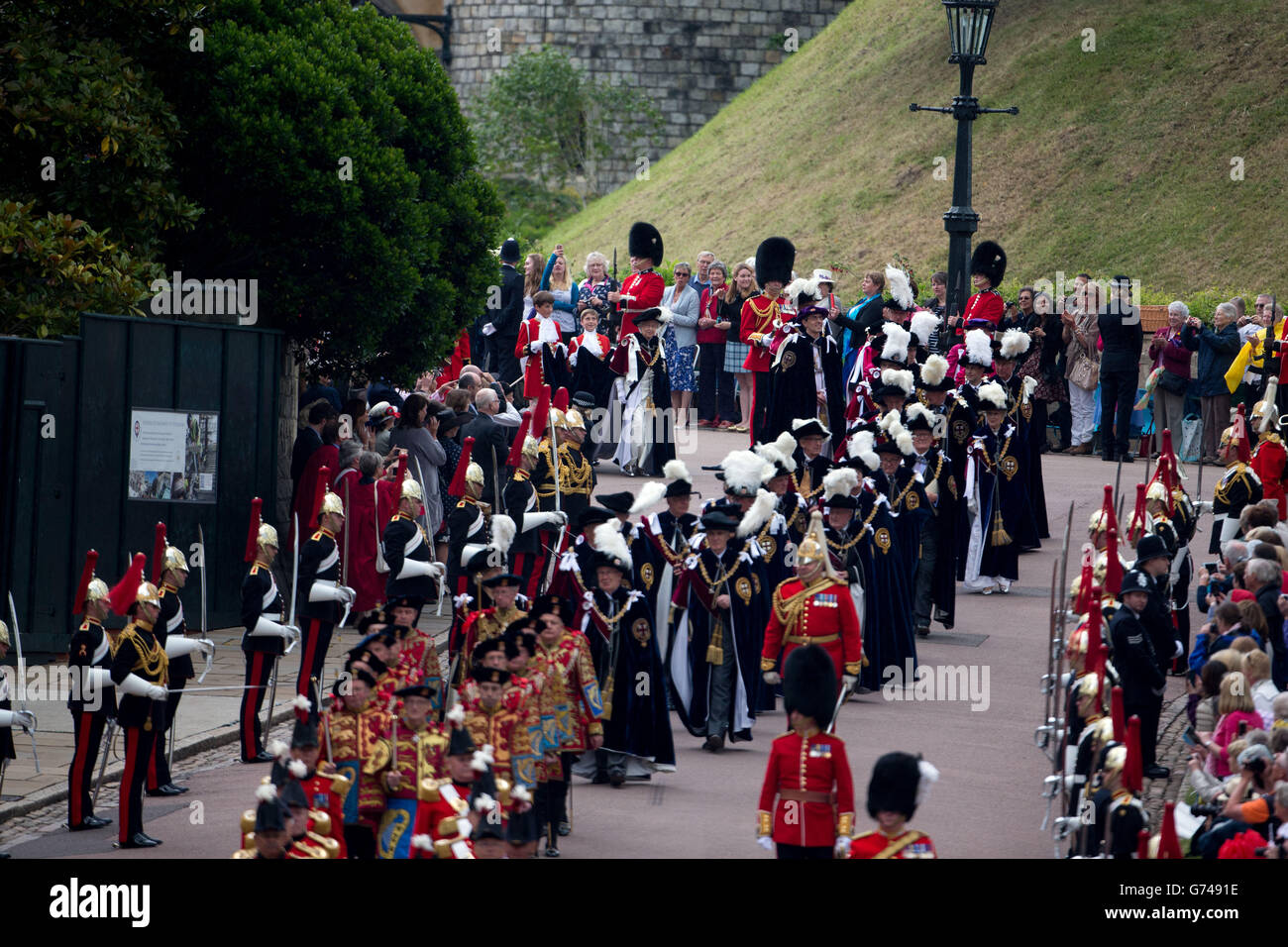 Queen Elizabeth II during the annual procession for members of the ...