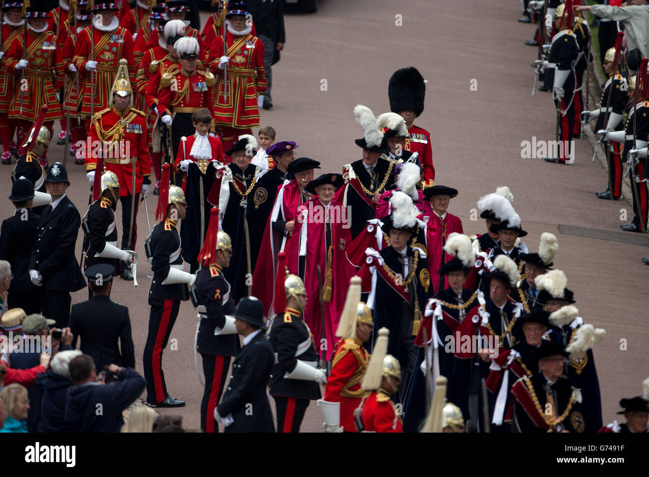 Queen Elizabeth II during the annual procession for members of the ...