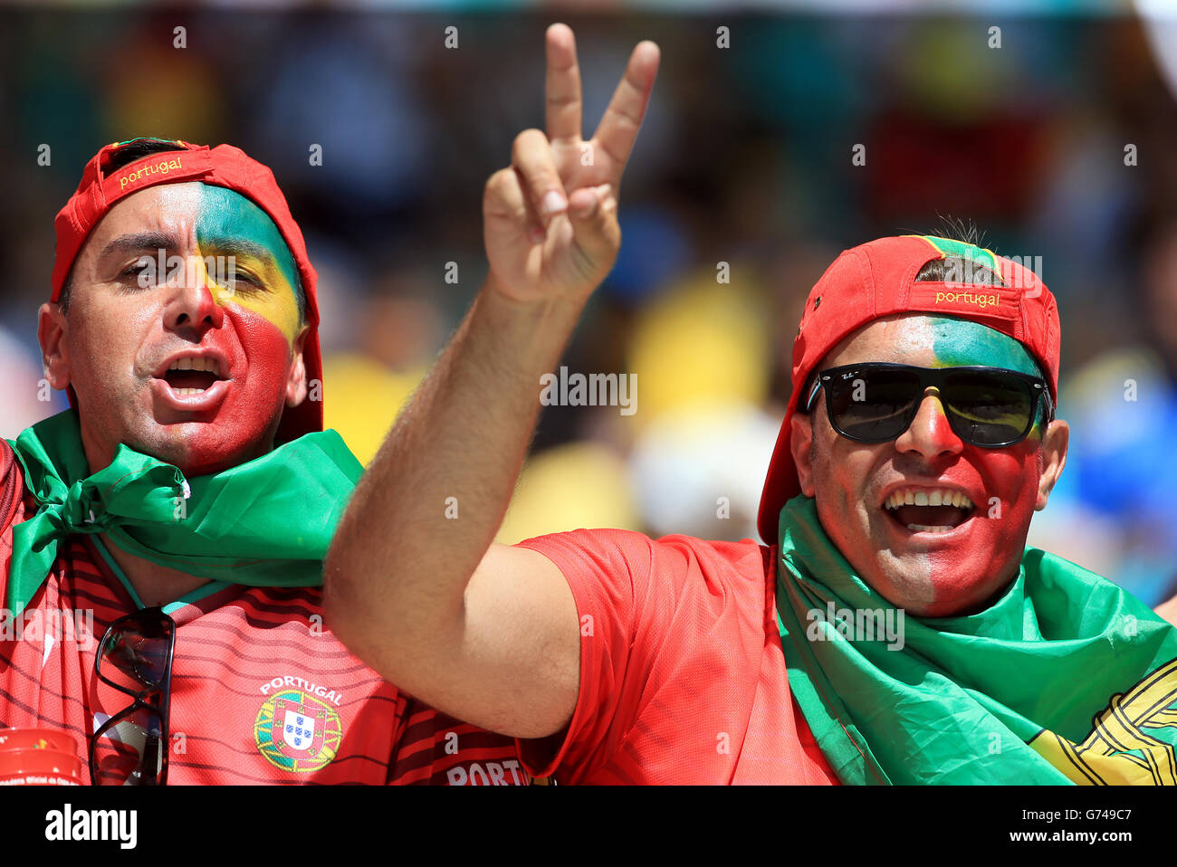 Portugal fans in the stands at the arena fonte nova hi-res stock ...
