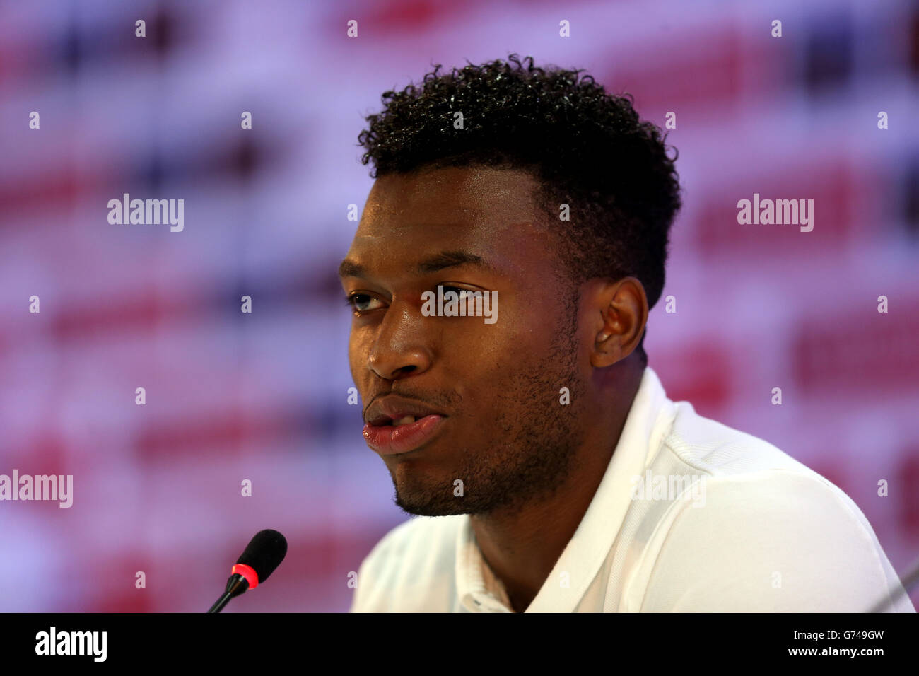 England's Daniel Sturridge during a press conference at the Urca ...