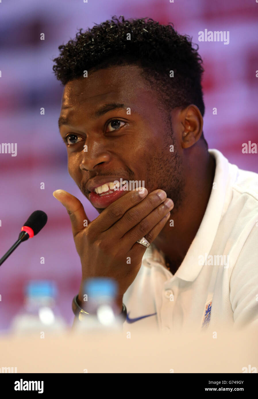 England's Daniel Sturridge during a press conference at the Urca ...