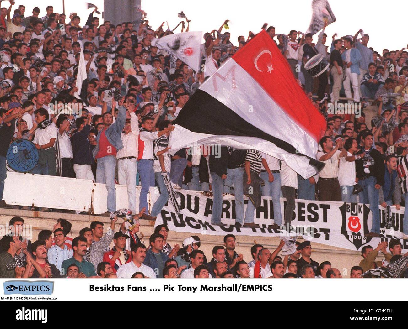 Turkish Soccer. Besiktas Fans Stock Photo - Alamy