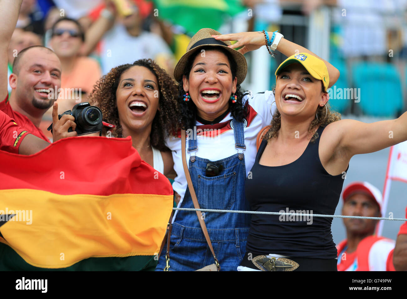 Germany and brazil fans in the stands hi-res stock photography and ...