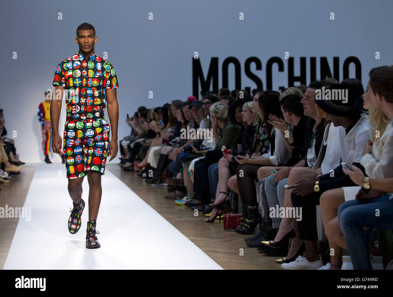 Moschino catwalk - London Collections: Men 2014 Stock Photo - Alamy