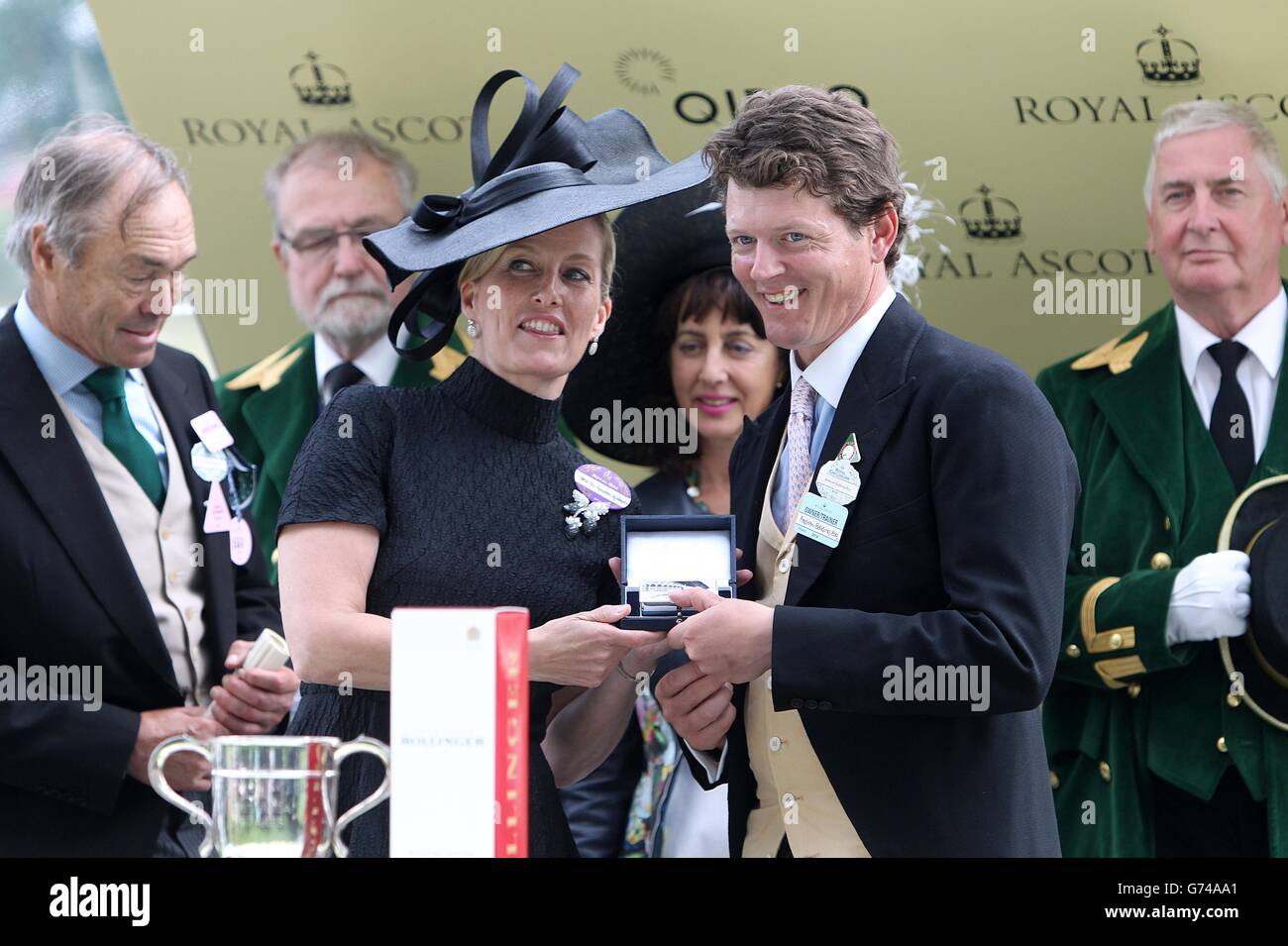 Sophie, Countess of Wessex presents winning trainer of Born In Bombay ...