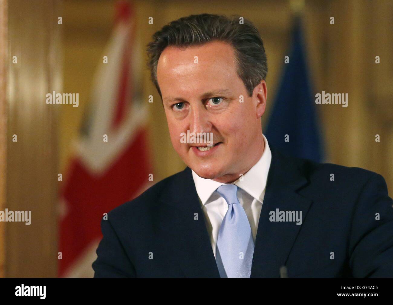Cameron and Rasmussen press conference Stock Photo - Alamy