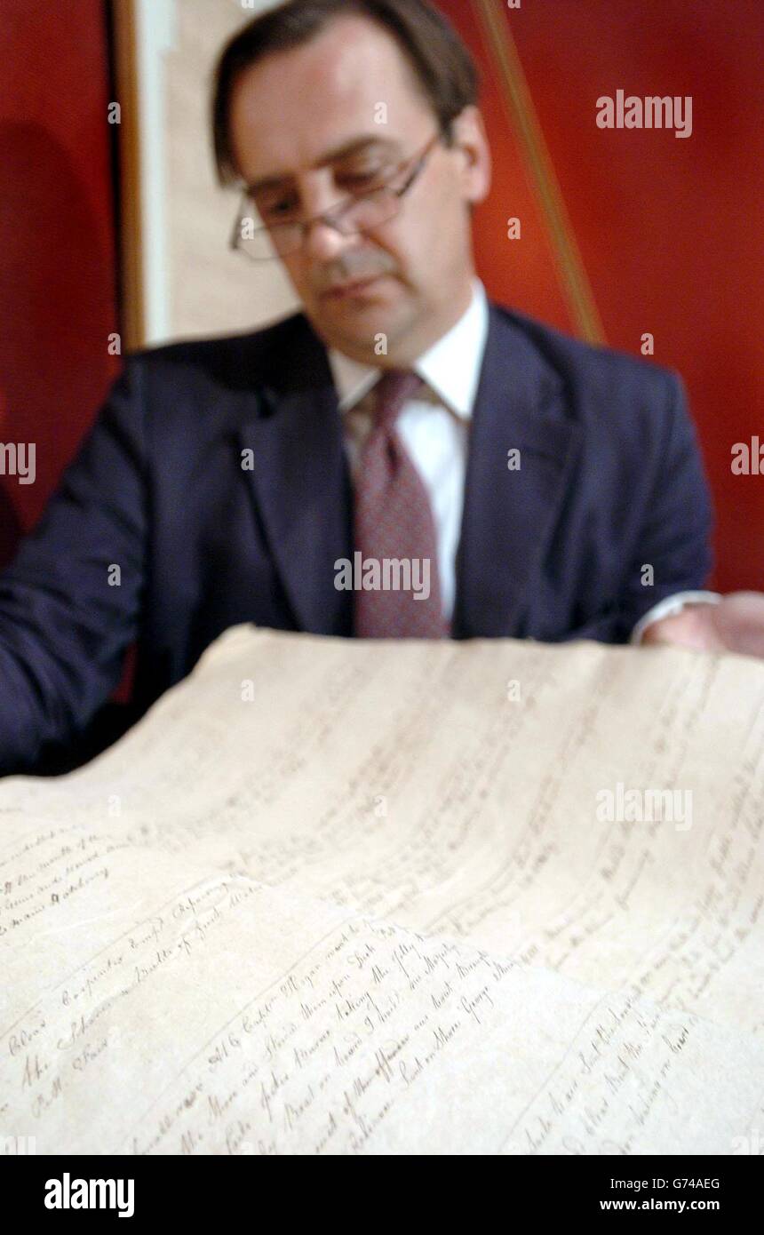 Irish log book auction Stock Photo - Alamy