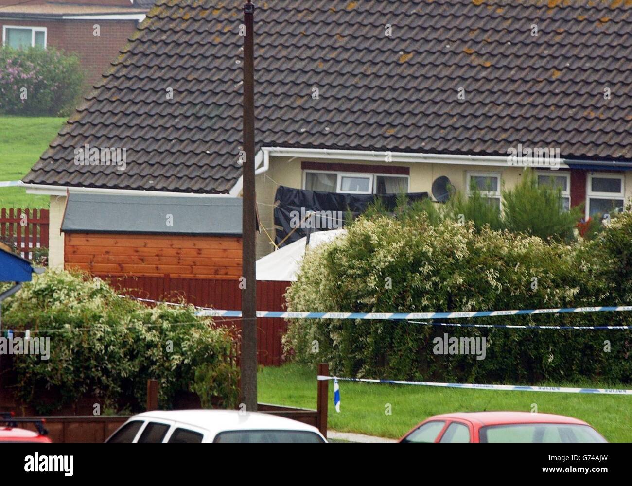 The scene of a double murder on an estate in Trusthorpe, Mablethorpe ...