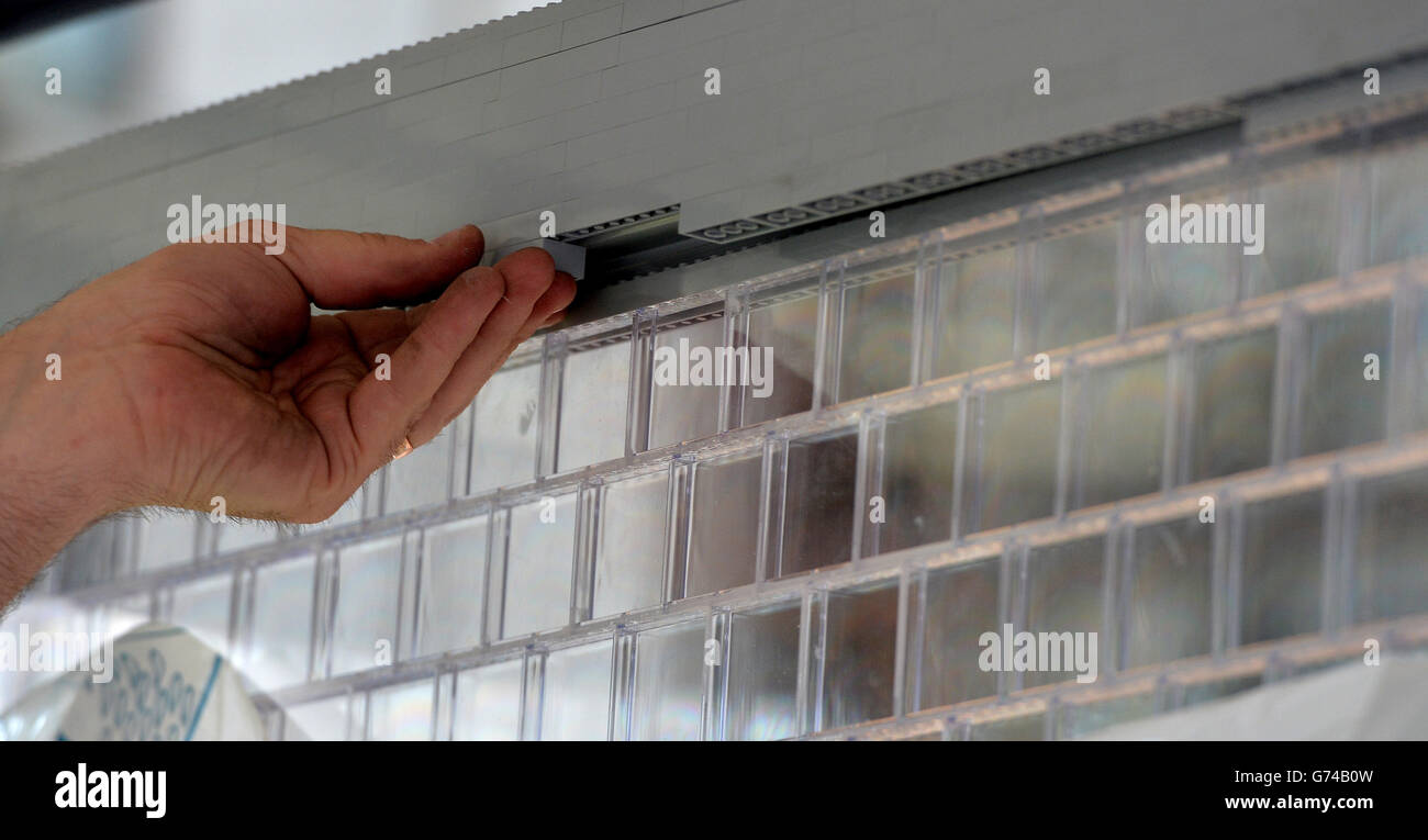 London Lego bus stop Stock Photo - Alamy