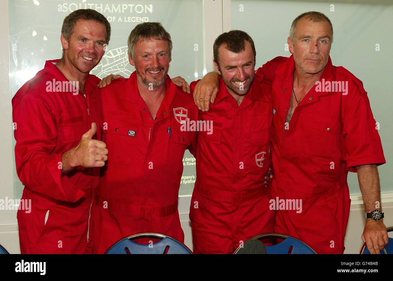 Transatlantic rower Mark Stubbs gives the thumbs up after returning to ...
